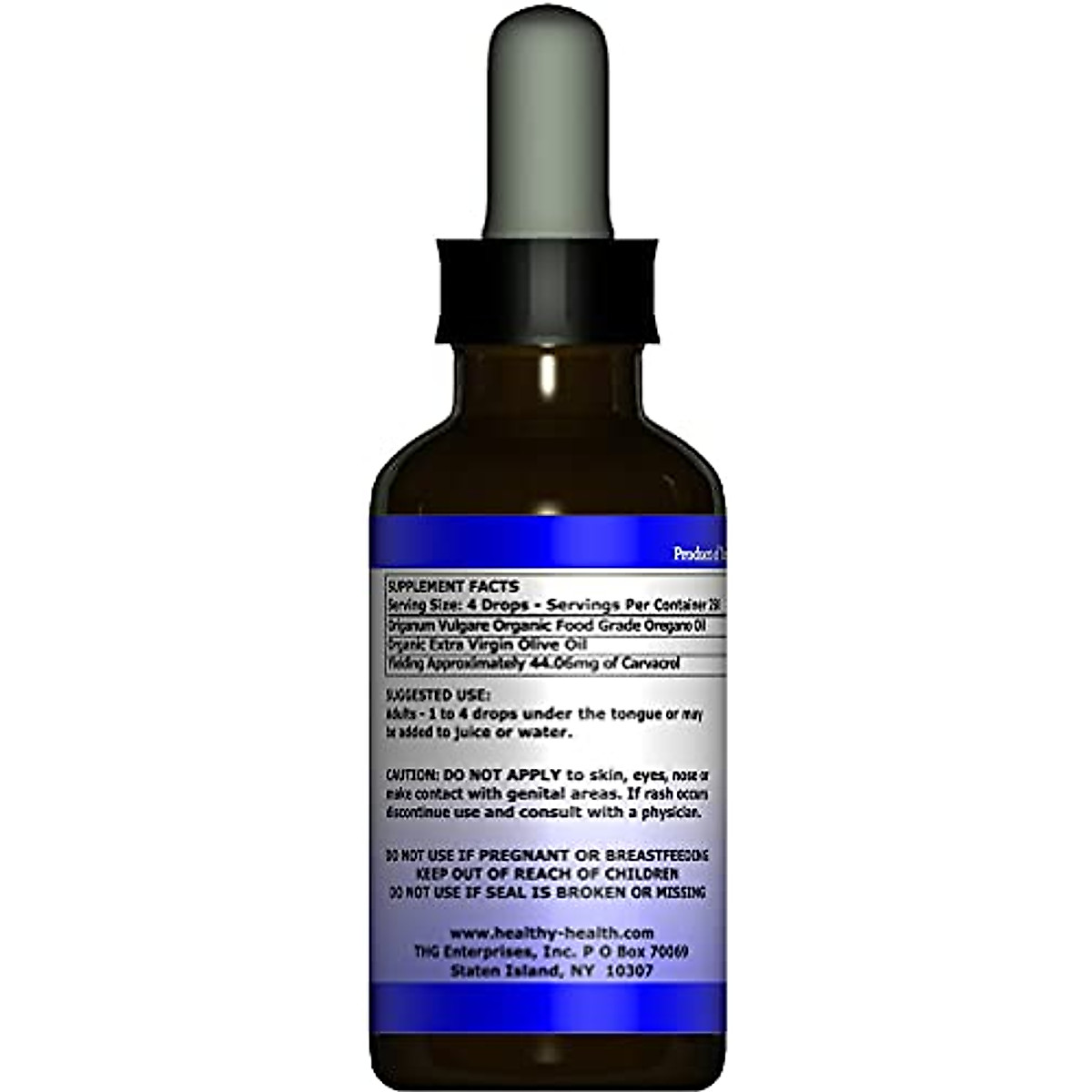 Healthy Health Oregano Oil - Wild Mediterranean - ECO Certified Organic Extra Strength 83% Carvacrol, All Natural Food Grade Oil of Oregano, Non GMO 1 fl. OZ