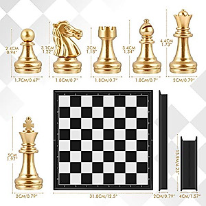 Peradix 3 in 1 Chess Checkers Backgammon Set, Magnetic Chess Sets for Adults Kids, Travel Chess Board Games Set with Folding Case and Storage Bags 12.5", Educational Learning Toys Gifts