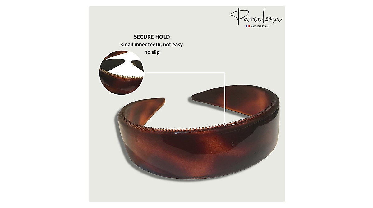 Stylish Parcelona 1" Tortoise Shell Headbands - Set of 2