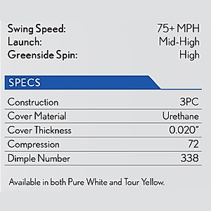 Srixon Q-Star Tour 3 Golf Balls, Yellow (One Dozen)