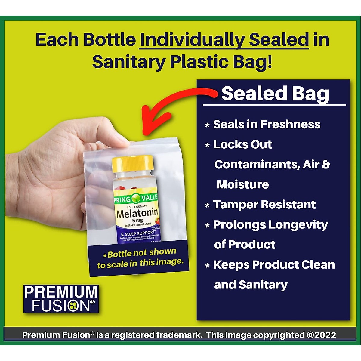 PREMIUM-FUSION Melatonin Gummies 5mg for Adults. Sleep Support from Spring Valley + Guide to Supplements