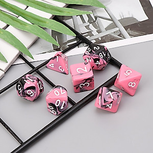 HELYZQ 7pcs/Set Dice for TRPG D4-D20 Multi-Sided Dices Polyhedral