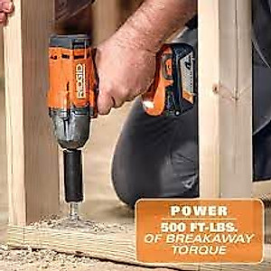 RIDGID 18V Cordless 1/2 in. Impact Wrench Kit with 4.0 Ah Battery and Charger