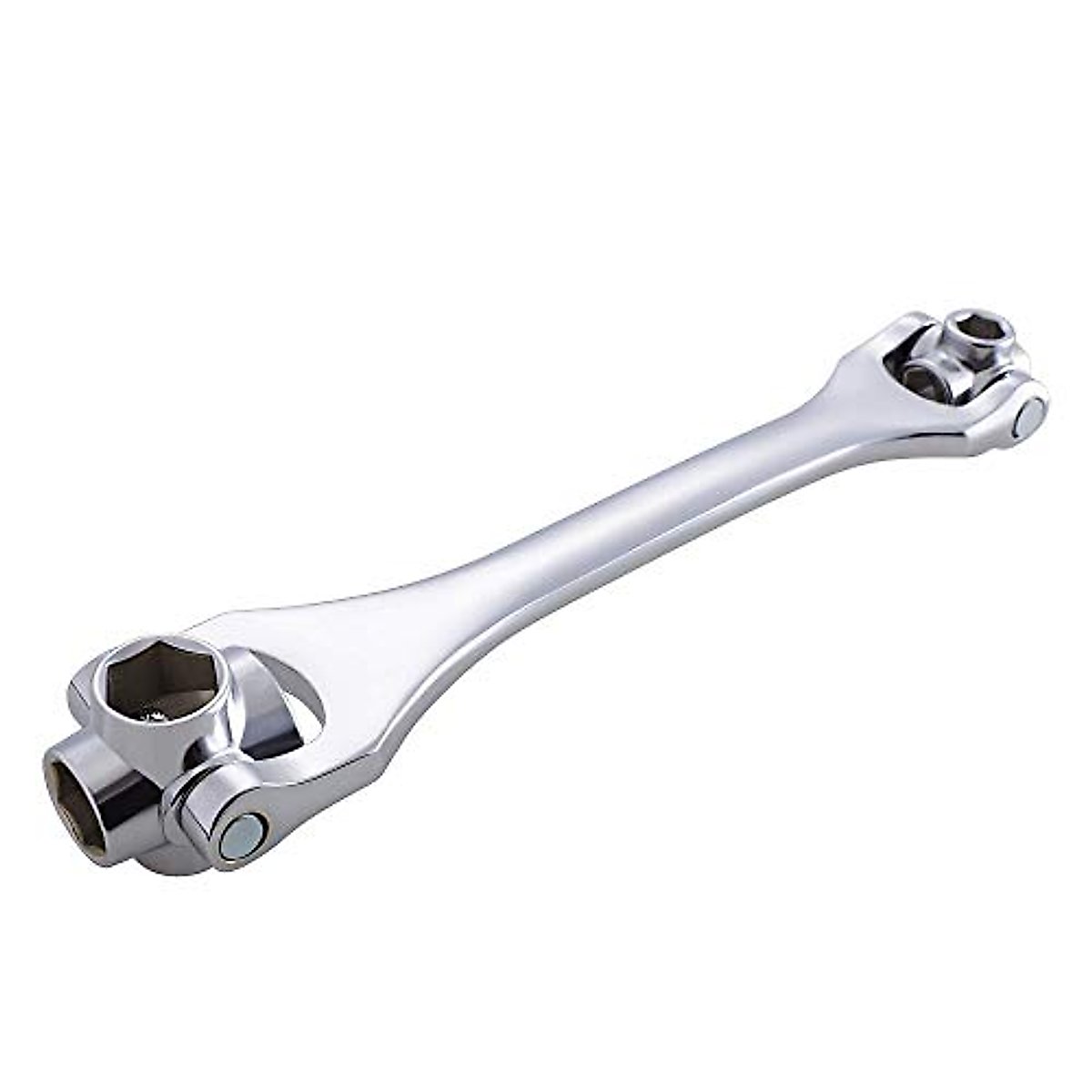 Lichamp 8-in-1 Socket Wrench 8 10 12 13 14 17 19 21, Flexible Dog Bone Multi Functional Hexagon Socket Wrench Spanner, Household Wrench Universal Hand Tool, 360 Degree Rotating Head, Metric 8-21mm