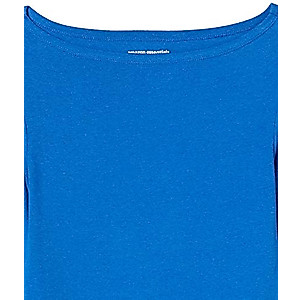 Amazon Essentials Women's Slim-Fit 3/4 Sleeve Solid Boat Neck T-Shirt, Cobalt Blue, X-Large