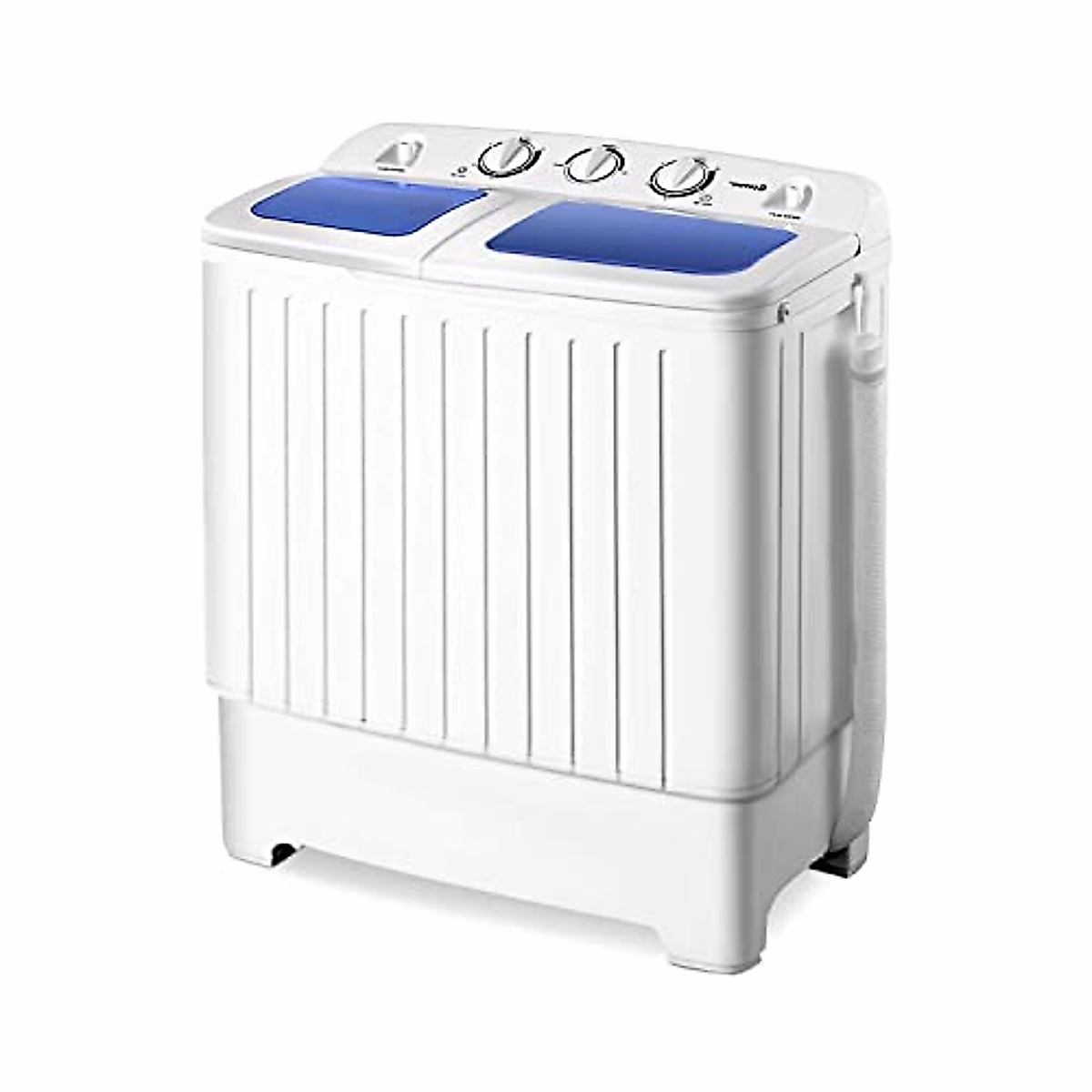 Safstar Compact Twin Tub Washing Machine, 17.6 lbs Semi-Automatic Washer & Spinner Combo w/Built-in Drain Hose, Portable Washing Machine for Apartment, Dorm, RV