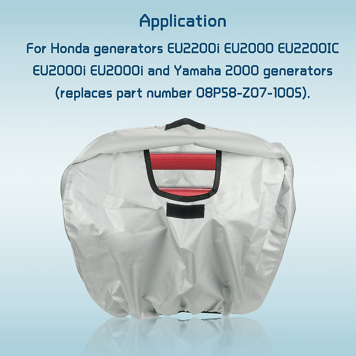 Mejiao Generator Waterproof Cover for Honda Generator EU2200i EU2000 EU2200IC EU2000i and Yamaha 2000,Replace 08P58-Z07-100S,Silver