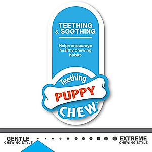 Nylabone Puppy Chew Toy Twin Pack - Puppy Chew Toys for Teething - Puppy Supplies - Medley & Chicken Flavor, X-Small/Petite (2 Count)