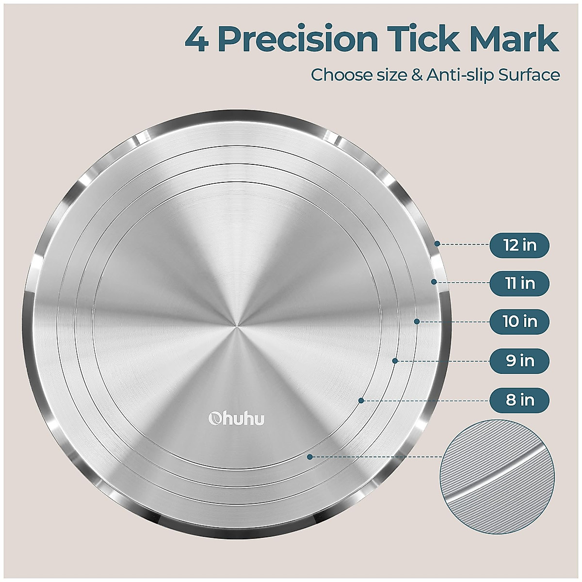 Cake Stand, Ohuhu Aluminium 12''Cake Turntable Decorating Bakery Supplies - BPA-Free Frosting Spinner Rotating Revolving Lazy Susan