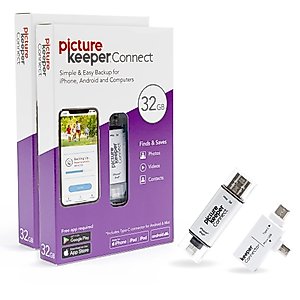 Picture Keeper Connect Photo & Video USB Flash Drive for Apple, Android & PC Devices, 32GB Thumb Drive, 2 Pack