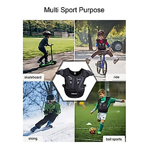 Kids Chest Armor Back Spine Chest Body Protector Motorcycle Motocross Protection Gear Guard Dirt Bike Riding Racing Vest for Child (M)