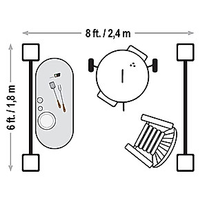Sojag 6' x 8' Dakota BBQ Grill Gazebo Outdoor Weather-Resistant Aluminum Frame Shelter