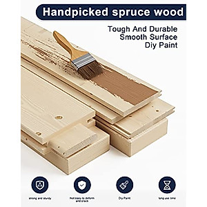 WINSOON 24in x 84 in Sliding Barn Door Interior Paneled Slab, DIY Unfinished Barn Doors Solid Spruce Wood, K Frame Planks, Pre-Drilled, Bottom Grooved, Easy to Install, Natural…