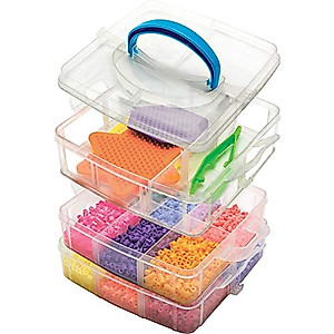 Perler Bead Large Organizer Stackable Storage Container Bead Trays, 3pc.