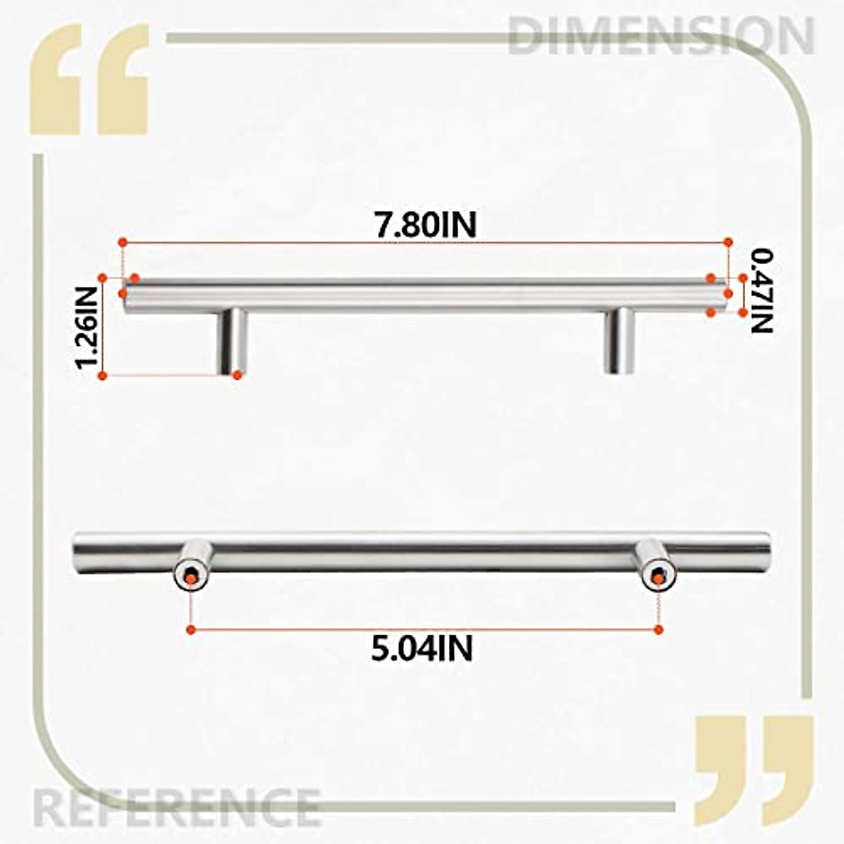 SANATO 12 Pcs 8 Inch (5 Inch Hole Center) Brushed Nickel Cabnet Pulls Kitchen Cabinet Handles, Made of Stainless Steel, Ideal for Cabnet, Drawer, Cupboard