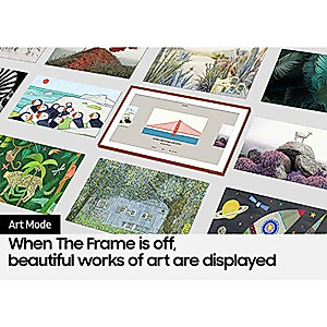 SAMSUNG QN65LS03AAFXZA 65 Inch The Frame QLED 4K Smart TV Bundle 65 inch The Frame Customizable Bezel Modern Brown