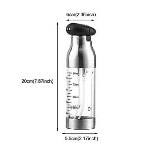 Xiaokeis Oil Sprayer for Cooking, 90ml Spray Bottles Kitchen Gadgets for Cooking Bottle 2 Compartment Home Kitchen for Kitchen, Salad, Baking, Frying(size:1 pcs)