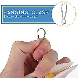 Scicalife Bird Cuttlebone for Parakeets, Natural Cuddle Bone, Chewing Cuttlefish Bone Natural Birds Calcium Suitable for Parrot Cockatiels Budgie Conures(Random Color of Bell)