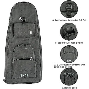 TRT Rifle Soft Case, Tactical Long Rifle Carrying Soft Protective Bag, Perfect for Storage or Transportation to Shooting Range/Hunting Site/Outdoor Tactical Rifle Backpack - 36"