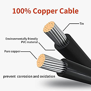 4-Way Trailer Wiring Harness Kits, 10Feet 18AWG 4-Way Plug 4 Pin Male Connector Extension Cable (10Feet)