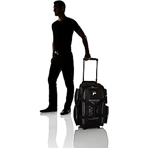 Fila 22" Lightweight Carry On Rolling Duffel Bag, Black, One Size