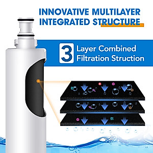 PUREPLUS 4396508 Refrigerator Water Filter, Replacement for EDR5RXD1, EveryDrop Filter 5, 4396510, 4392857, Kenmore 46-9010, 9085, LC400V, WF-NLC240V, RFC0500A, WF285, W10186668, 3Pack