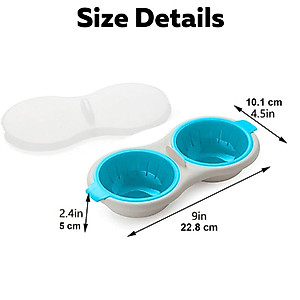 Egg Boiler for Microwave, Perfect Double Egg Poacher, Egg Boiler Cups, Draining egg boiler, Microwave eggs poacher, Double Egg Cups for Boiled Eggs, Egg Boiler Set, Blue