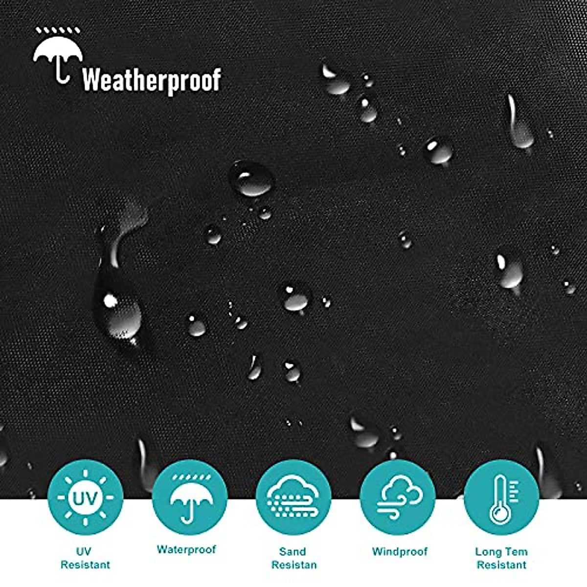 Takytao Patio Chair Covers 27" W x 31" D x 40" H Black for Outdoor Outside Lawn Garden Furniture Waterproof Cloth Covers for Rocking Chair Sofa Couch Deep Seat