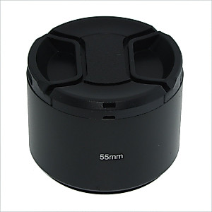 SIOTI 55mm Lens Hood, Matte Treatment Inside, Aluminum Material, Compatible with All Camera Lens S/C/N/F/O/P etc.(55mm)