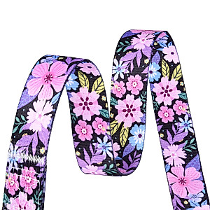 Mihqy Dog Collar and Leash Set with Bohemia Floral Tribal Geometric Patterns - Soft Ethnic Style Collar Adjustable for Small Medium Large Dogs(Pink Floral Set,S)