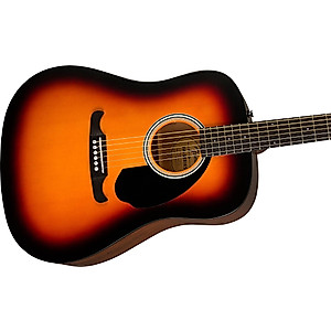 Fender DE FA-125 Dreadnought Acoustic Guitar Pack, 3-Color Sunburst, with Gig Bag and Accessories