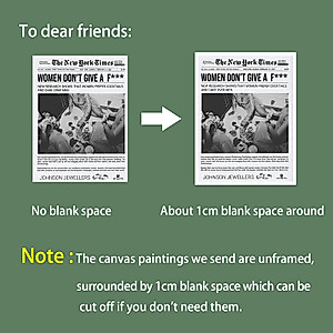 OPPQRRS Vintage Black White Canvas Wall Art, Trendy Girly Newspaper Dorm Aesthetic Poster, Funky Disco Ball Cocktail Prints, Humor Women Party Cake Pictures 12x16in Unframed