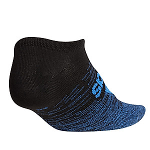 adidas Kids-Boy's/Girl's Superlite No Show Socks (6-Pair), Black/True Blue/Signal Green, Large