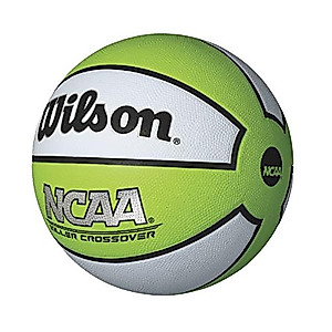 WILSON NCAA Killer Crossover Outdoor Basketball - Size 5 - 27.5", Lime/White