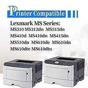 5000 Pages Coloner Compatible 50F1H00 Remanufactured Lexmark Toner Cartridge for use in MS310d, MS310dn, MS312dn, MS315dn, MS410d, MS410dn, MS415dn, MS510dn, MS610de, MS610dn, MS610dte, & MS610dtn