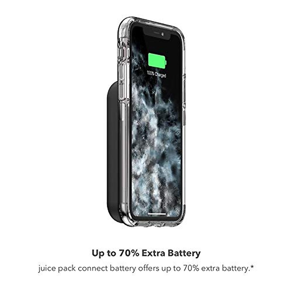 mophie Juice Pack Connect Compact - containing a Portable 5,000mAh Battery with Dual Purpose Stand - Made for Qi-Enabled Smartphones - Black
