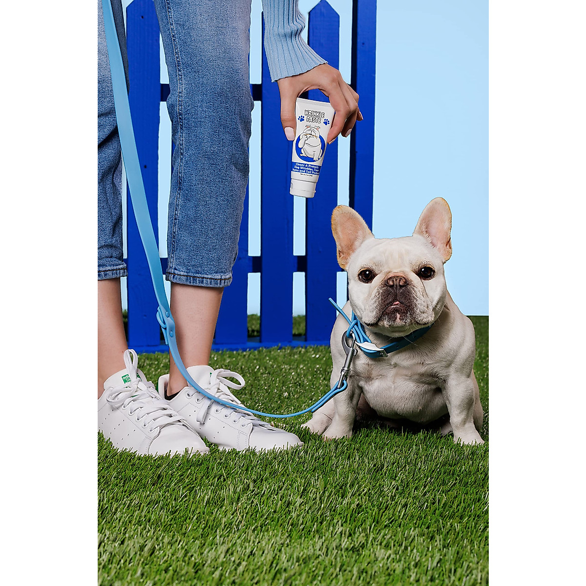 Squishface Wrinkle Paste - Bulldog, French Bulldog, Pug, English Bulldog – Cleans Wrinkles, Tear Stain, Tail Pockets, and Paws – Anti-Itch Tear Stain Remover & Bulldog Wrinkle Cream, 2 Oz.