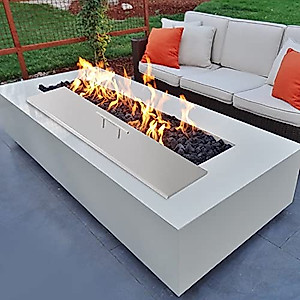 YIYIBYUS Fire Pit Burner Cover- Fire Pit Burner Cover for Rectangle Stainless Steel Drop-in Fire Pit Pan (39'' x 9'' Stainless Steel)