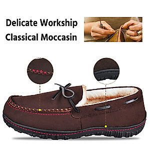 MIXIN Mens Slippers Indoor Outdoor Memory Foam House Shoes Anti-Slip Moccasins Slippers for Men