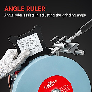 Excited Work 8 inch Two-Direction Water Cooled Wet/Dry Sharpening System 120RPM for Household Knives and Woodworking Tools 8ft