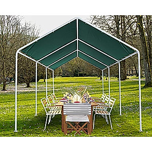ABCCANOPY 10x20 FT Carport Garage Car Boat Shelter Party Tent,Forest Green
