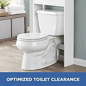 White 23 in. W Bathroom Space Saver Cabinet with 3 Fixed Shelves, Over The Toilet Storage, LB568