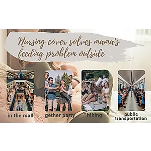 Terriboo Nursing Cover for Newborn Breastfeeding Multi Use Infant Stroller Canopy Unisex Baby Car Seat Cover High Chair Cover Shopping Cart Cover for Baby Boy and Girl (Zoo)