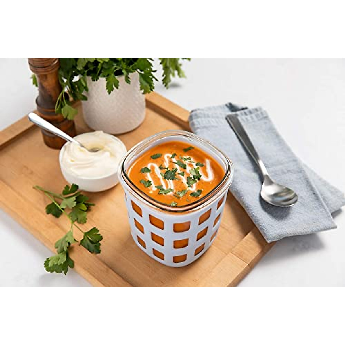 Ello DuraGlass Rounds Glass Food Storage Containers - Meal Prep Bowls with Silicone Sleeve and Airtight Lids, 3 Cup, Gray