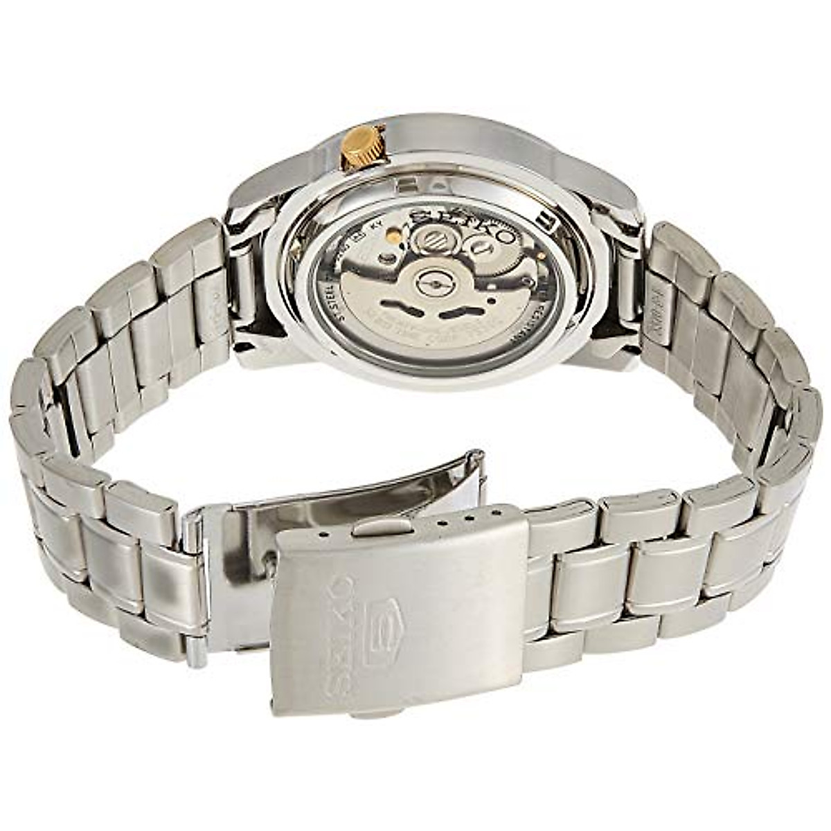 SEIKO Men's SNKK13 5 Stainless Steel Goldtone Dial Watch