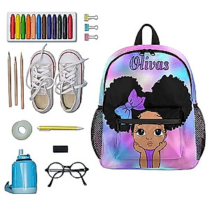 RIRIX Personalized Toddler Kids Backpack, Custom Mini Backpacks for Preschool, Schoolbag for Girls Glitter Princess Pink