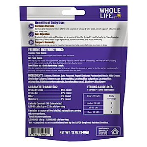 Whole Life Pet Healthy Skin Daily Supplement for Dogs – Omegas, Probiotics, Prebiotics, Antioxidants. Skin, Anti-Itch, Allergies. Mixes in Food or with Water for Hydrating Snack