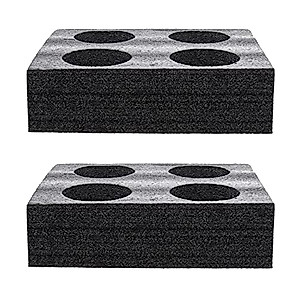 Cup Drink Holder 2Pcs 4- Cup Drink Carriers Foam No- Spill Coffee Cup Holder Take Out Beverage Tray for Hot and Cold Drinks Packaging Supplies Black Cup Holders