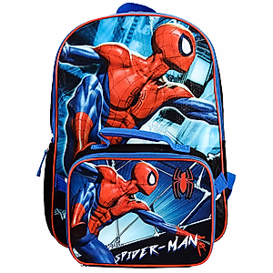 Marvel Spiderman superhero Kids Backpack and Lunch box Set for boys