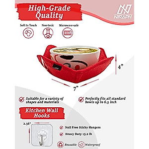 Hot Bowl Holders Microwave Safe - Microwave Bowl Holders - Pot Holders Soup Bowl Cozy -Bowl Potholders for Microwave Holder - Multipurpose Microwave Safe Bowl Holders for Hot Food - Plate Cozies